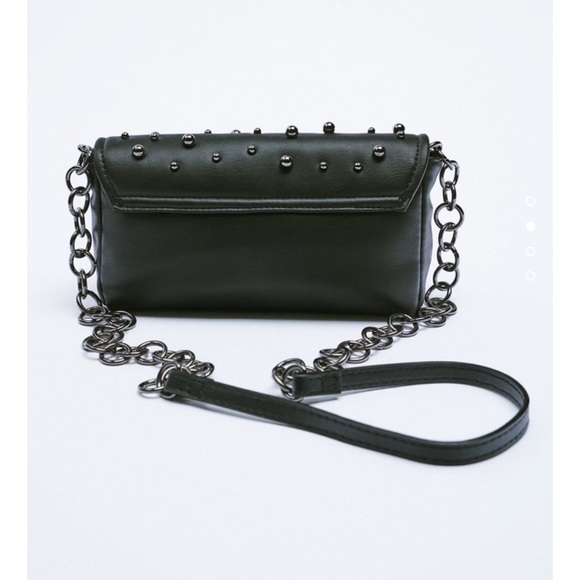 Zara | Bags | Zara Black Beaded Crossbody Chain Bag | Poshmark